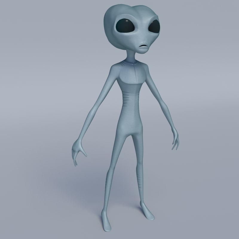 alien character 3d obj