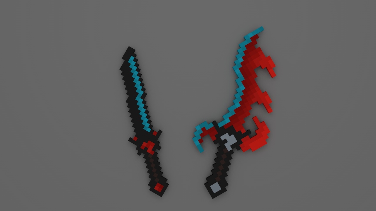 modelo 3d Paquete de modelo de armas de Minecraft - TurboSquid 1010982