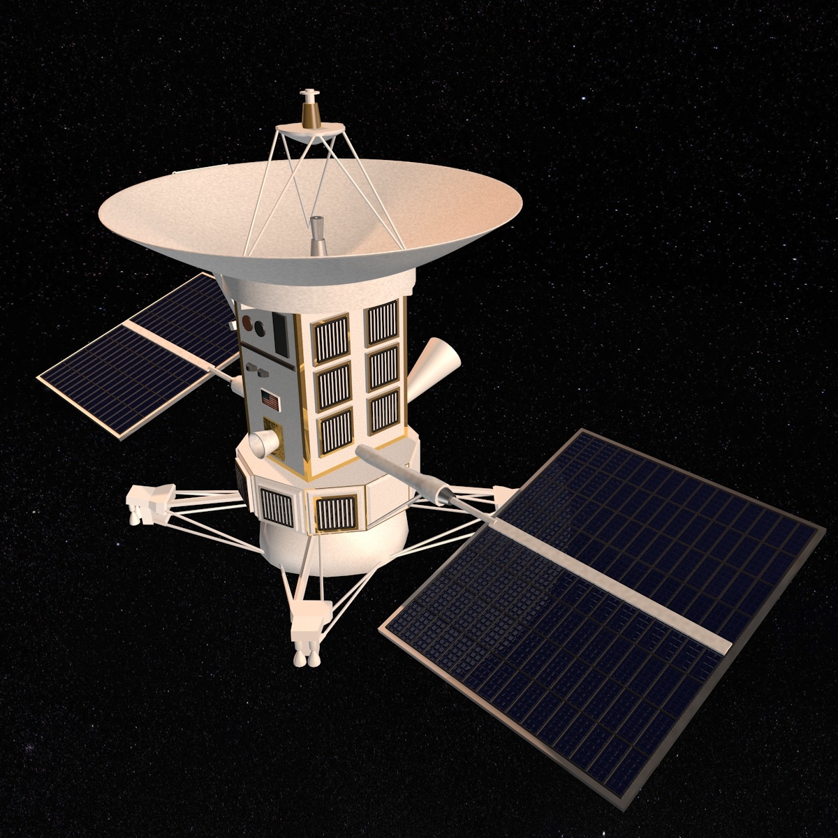 magellan spacecraft 3d model