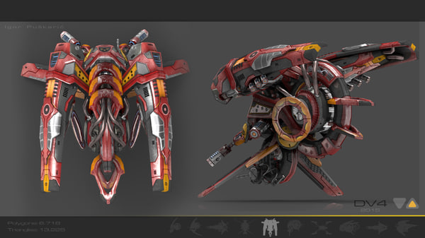 3d anime drone model