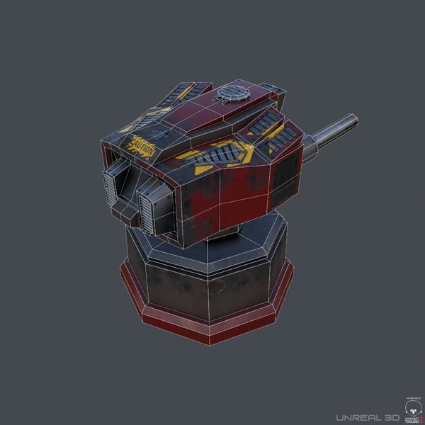 sci-fi turret mobile 3d model