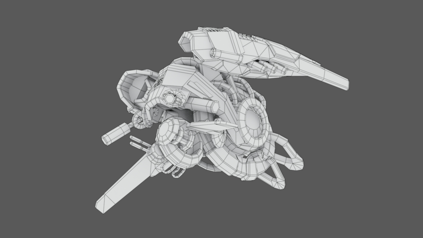 3d anime drone model