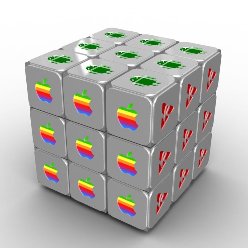 rubik s cube rigged 3d model