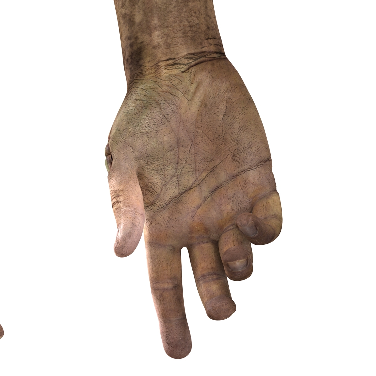 3d zombie hands pose 4