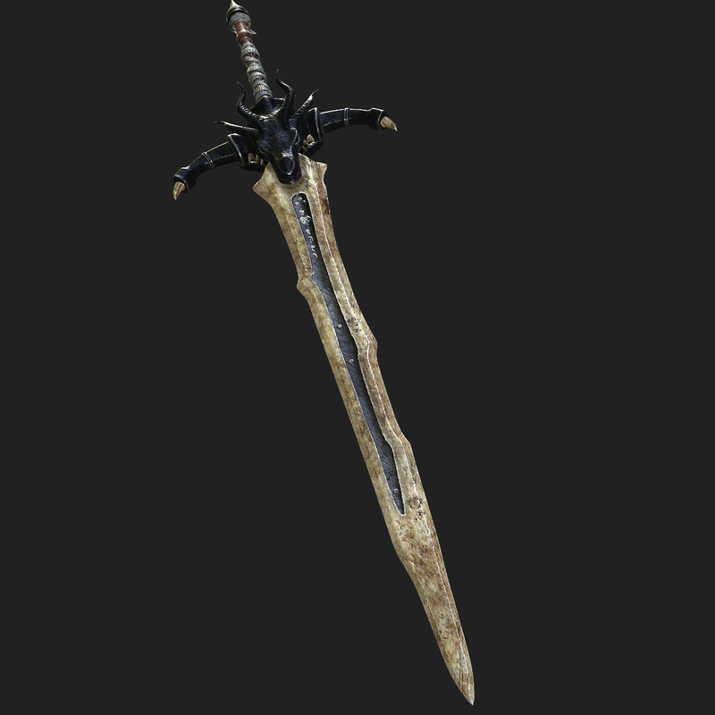dragonsword swords 3d model