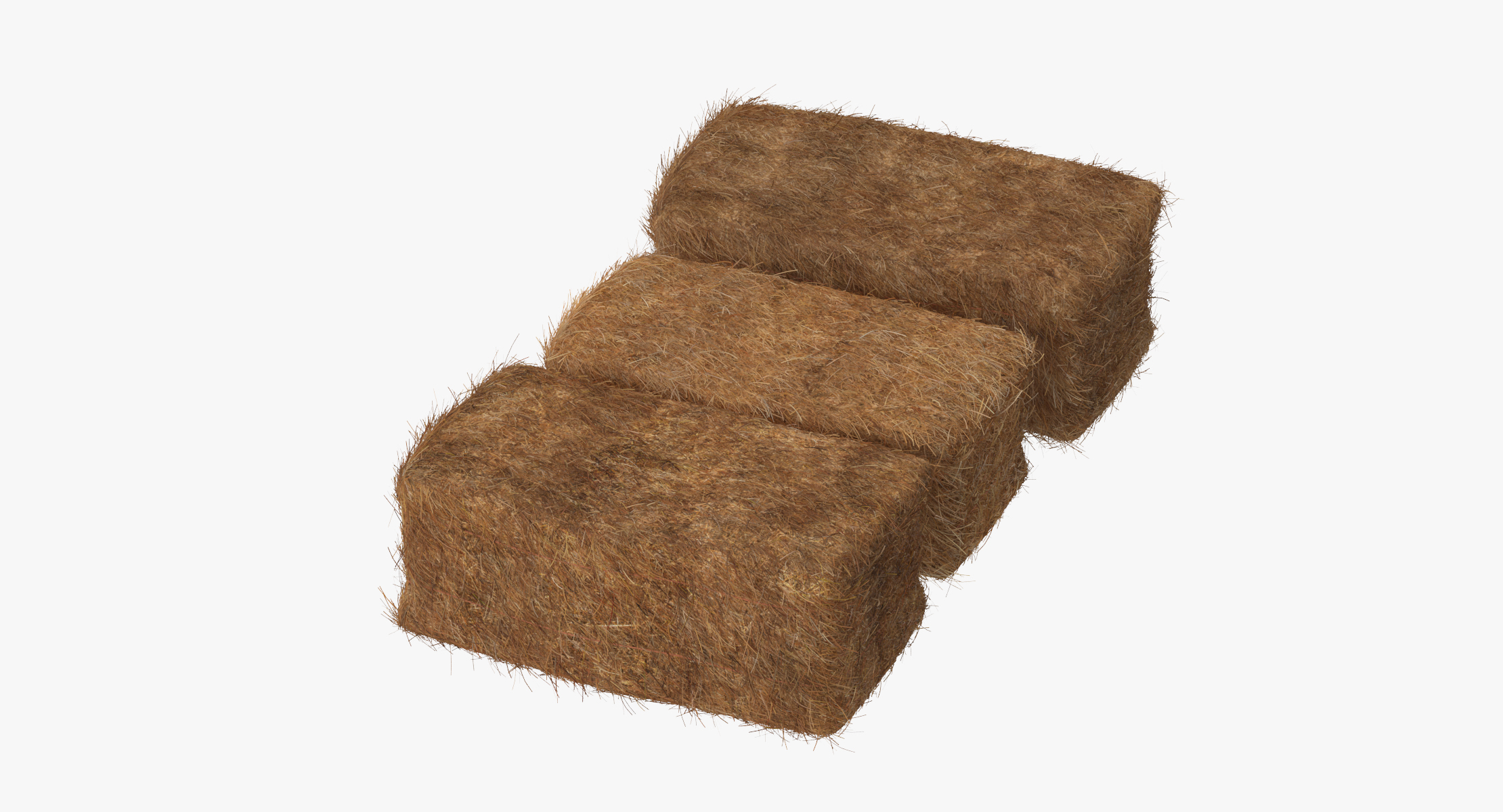 3d squared hay bale 01 model
