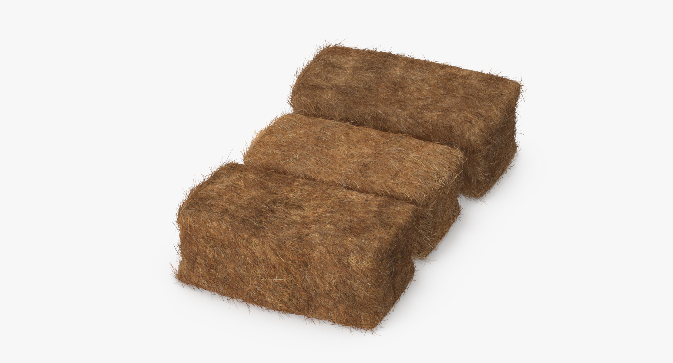 3d squared hay bale 01 model