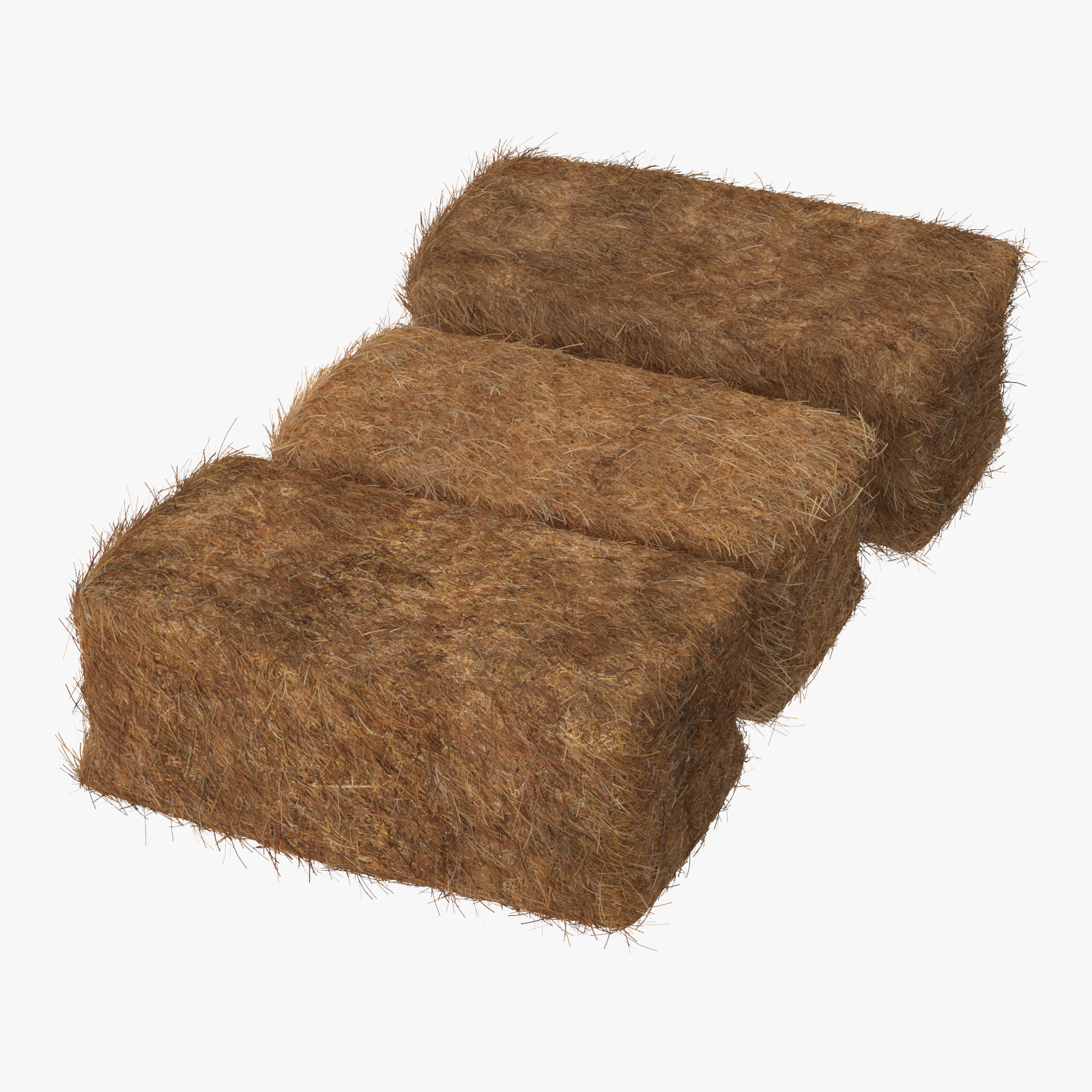 3d squared hay bale 01 model
