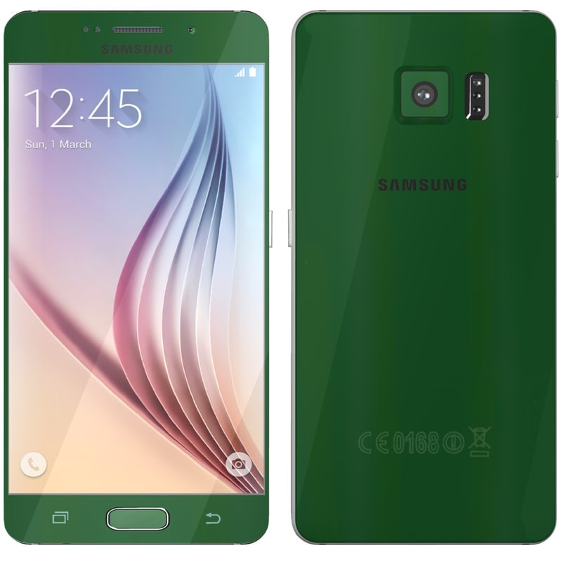 samsung galaxy s6 green 3d c4d