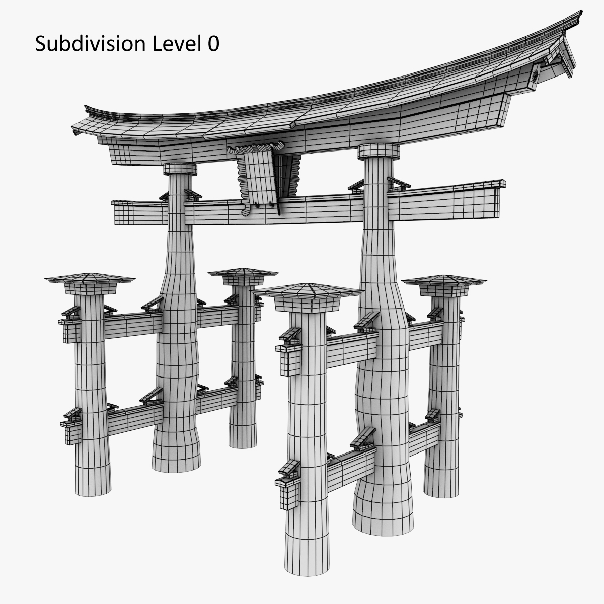 gate torii 3d max