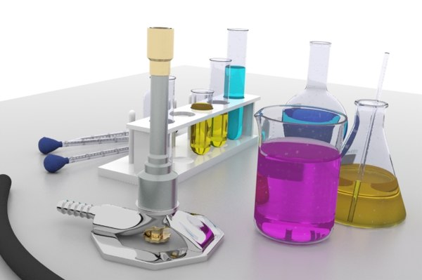3d model chemistry lab equipment