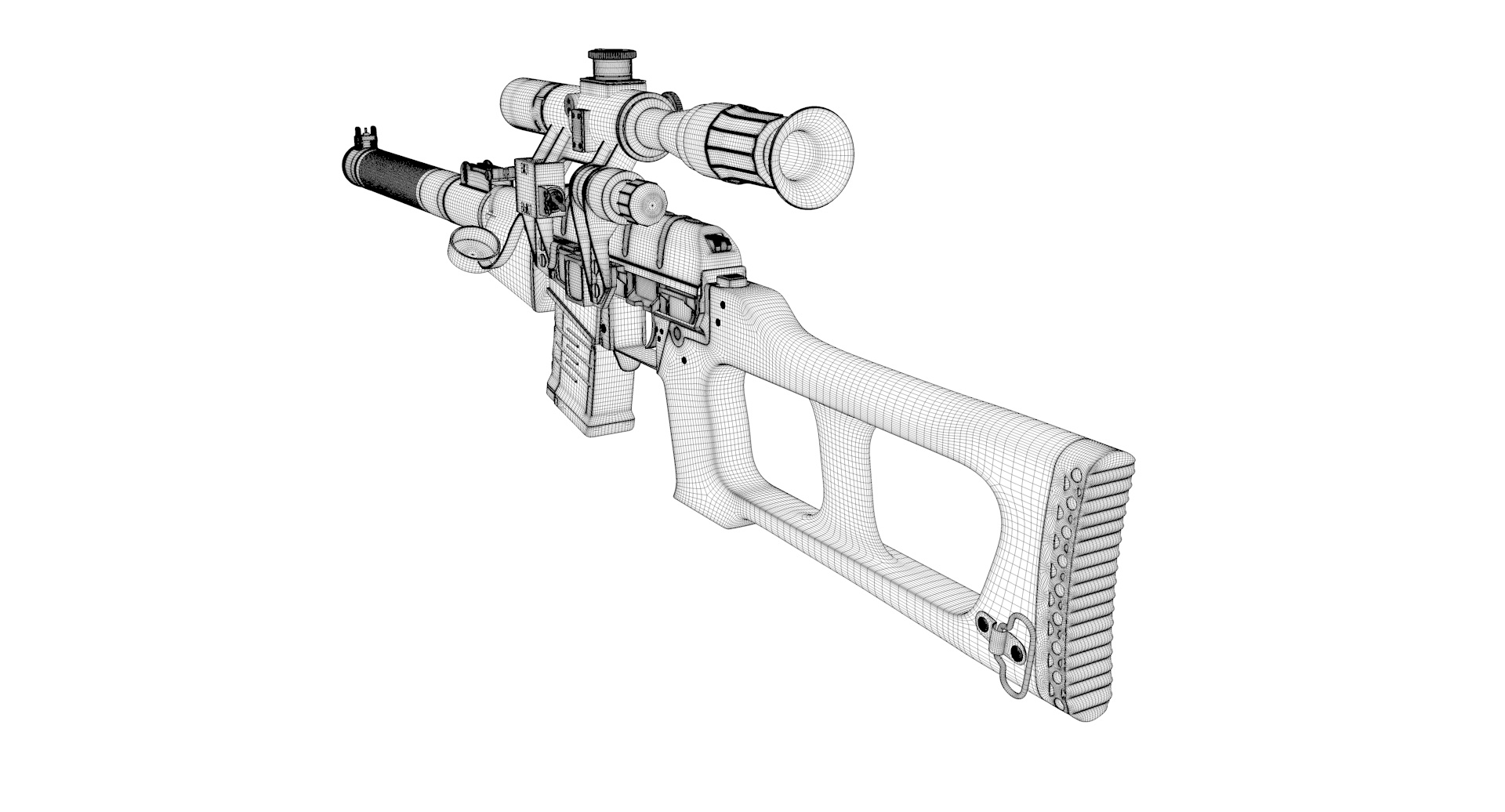 3d model vss sniper rifle vintorez