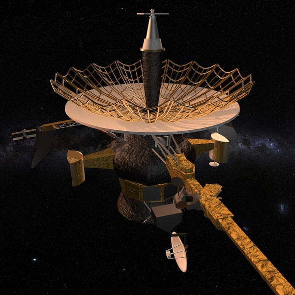 galileo spacecraft 3d c4d