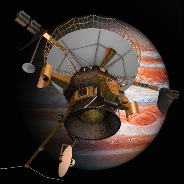 galileo spacecraft 3d c4d