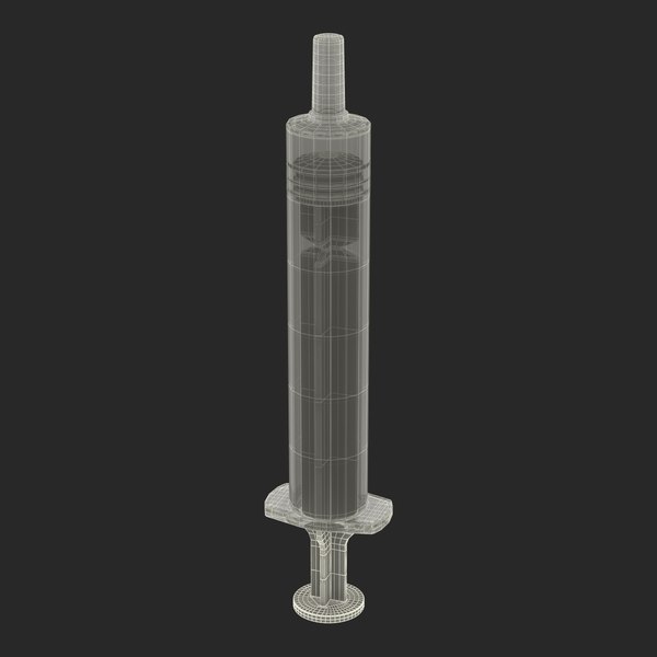 3d model of disposable syringe 2ml