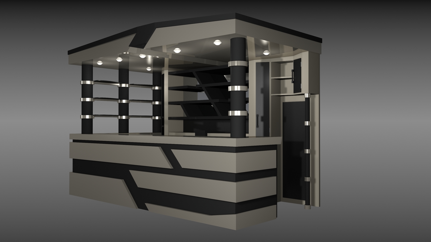 modèle 3D de Comptoir bar - TurboSquid 1011825