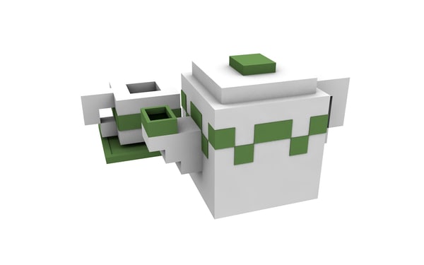 3d tea set minecraft model