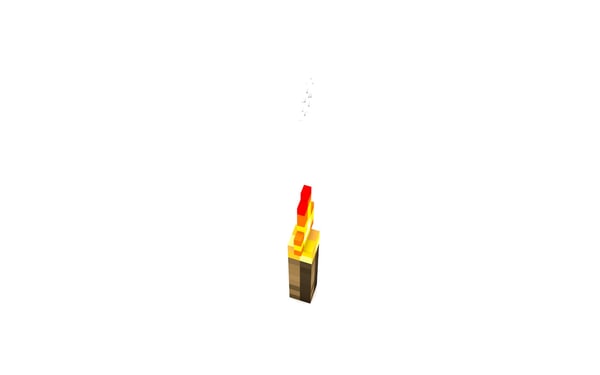 minecraft torch rig 3d c4d