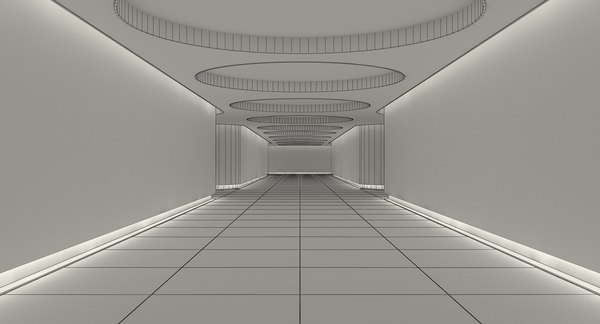hallway realistic 3d model