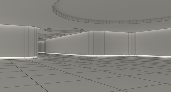 hallway realistic 3d model