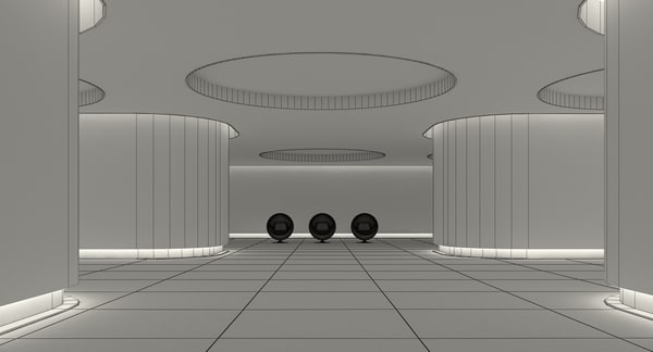 hallway realistic 3d model