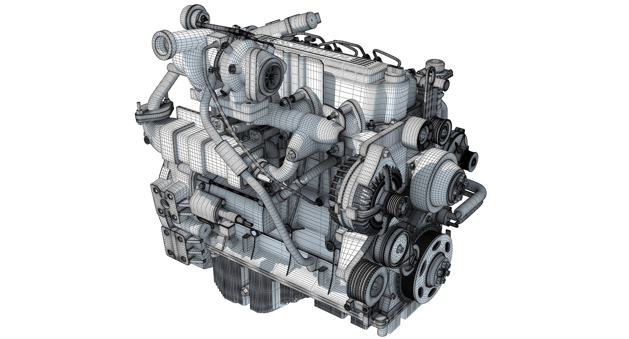 3d model cummins engine off-highway agriculture