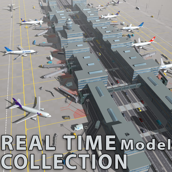 airport runway 3d model