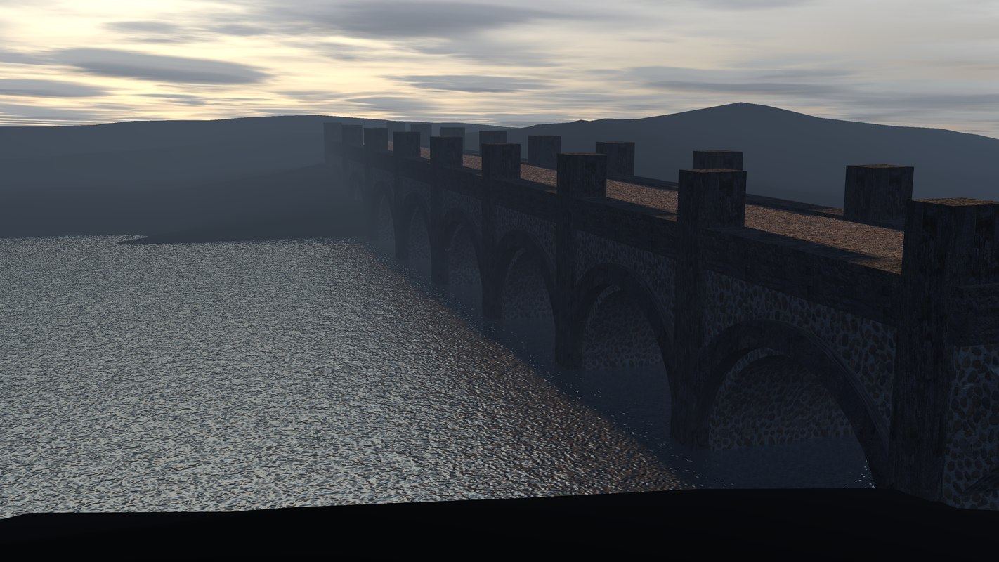 medieval bridge 3d model