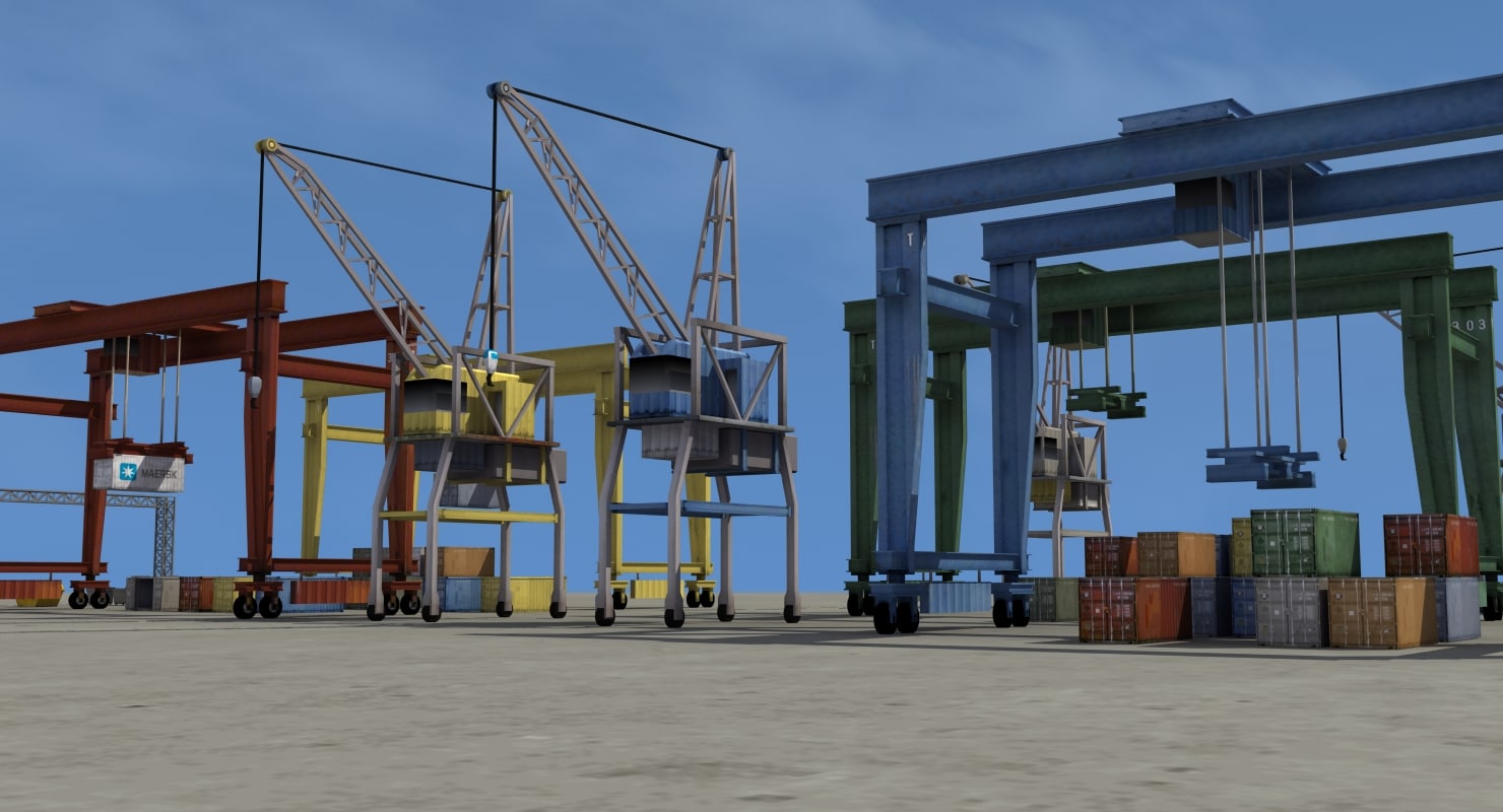 port equipment 3d model