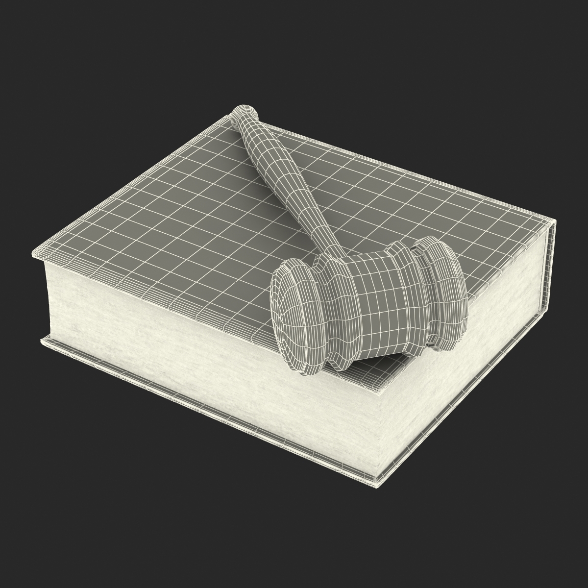 3d law book gavel