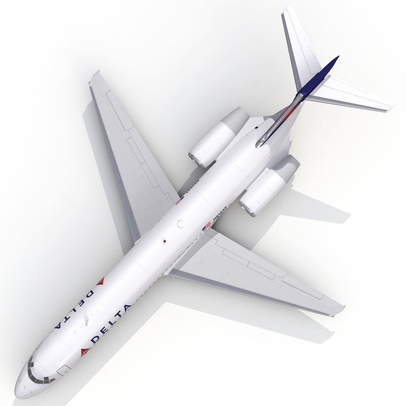 boeing 717 200 delta 3d max