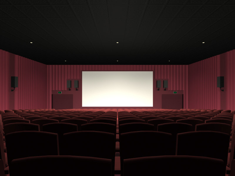 3d movie theater model
