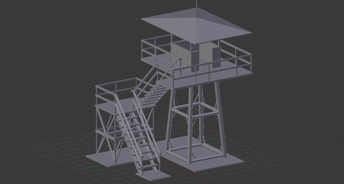 3d model watchtower
