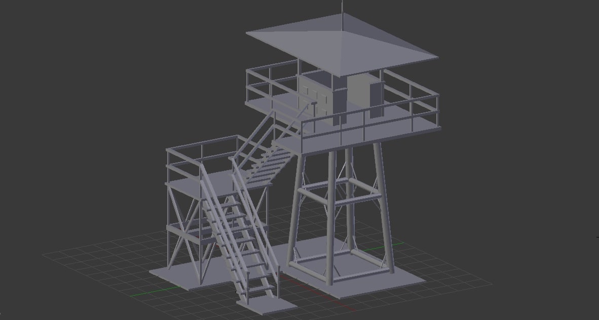 3d model watchtower