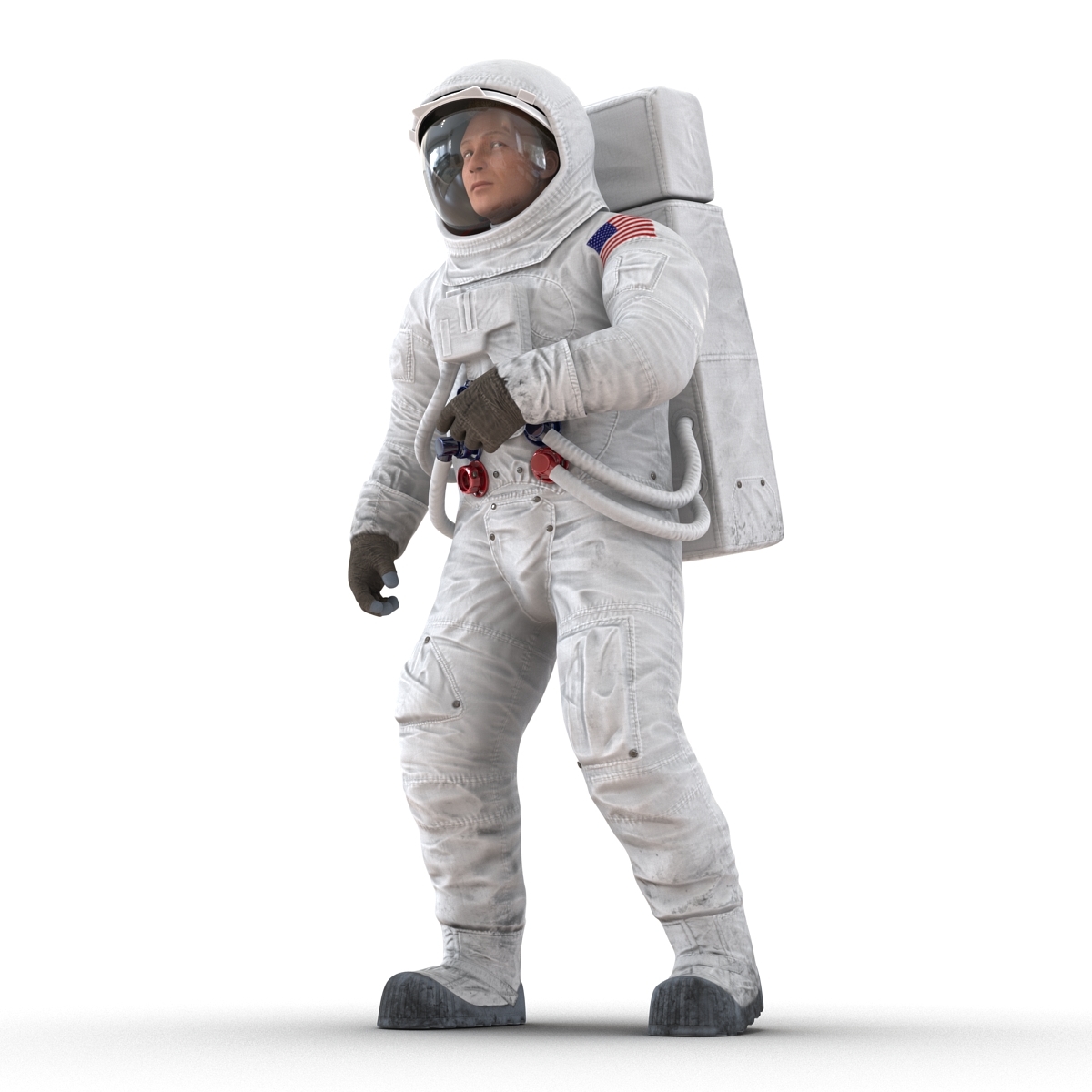 3ds astronaut nasa wearing spacesuit