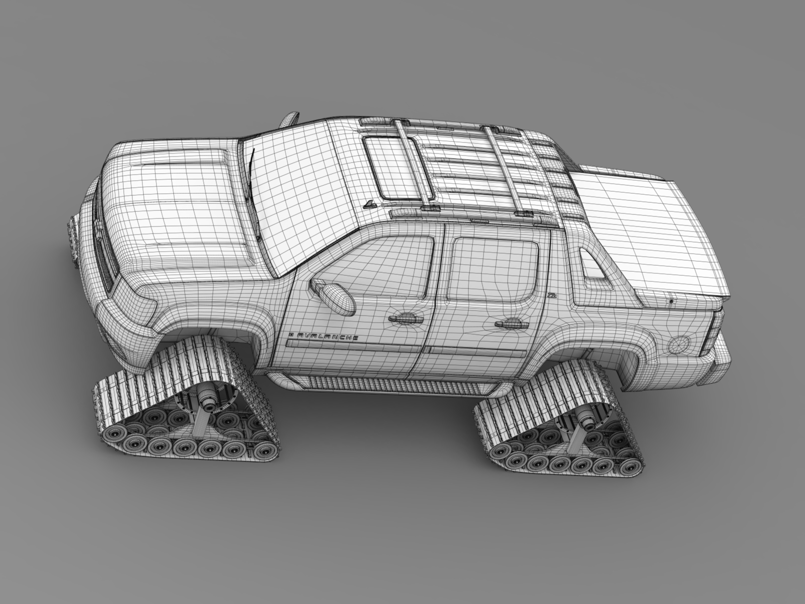 3d chevrolet avalanche z71 crawler model