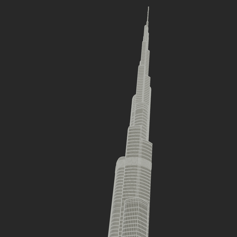 burj khalifa dubai 3d model