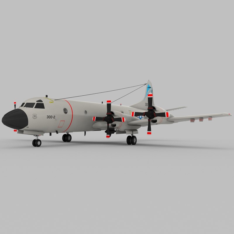 3d model of lockheed p3 orion military