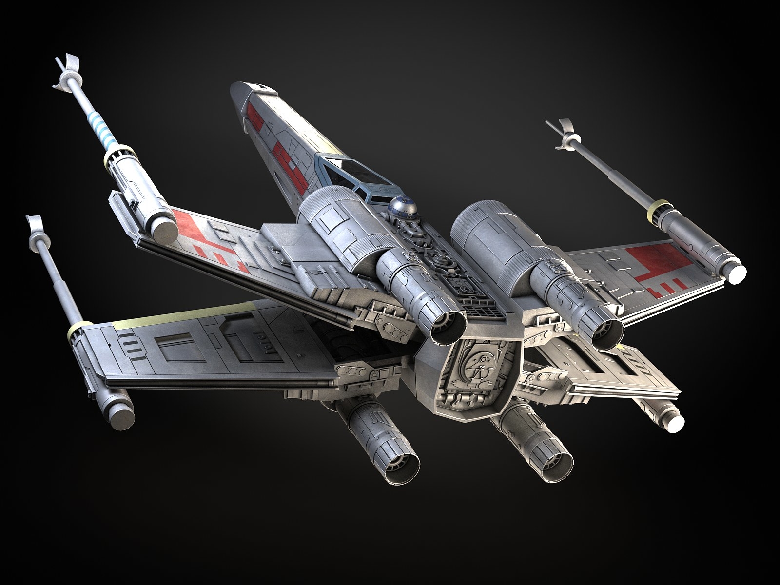 3D модель X-wing с салоном - TurboSquid 1012998