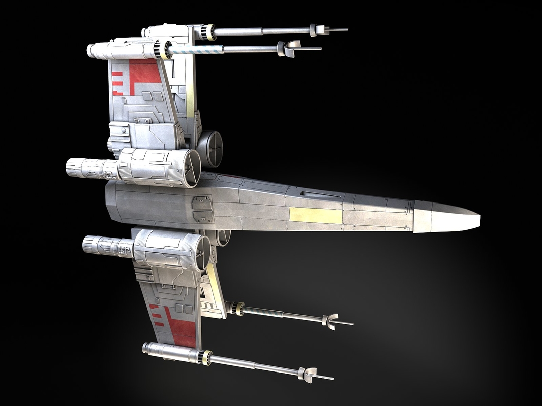 3D модель X-wing с салоном - TurboSquid 1012998