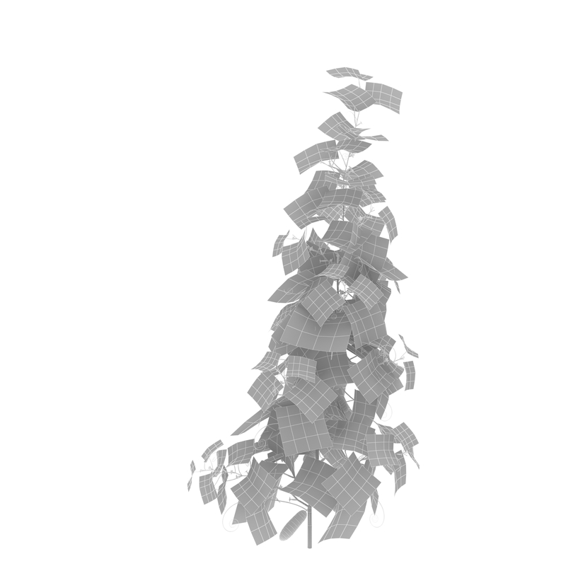 3d realistic cucumber bush model