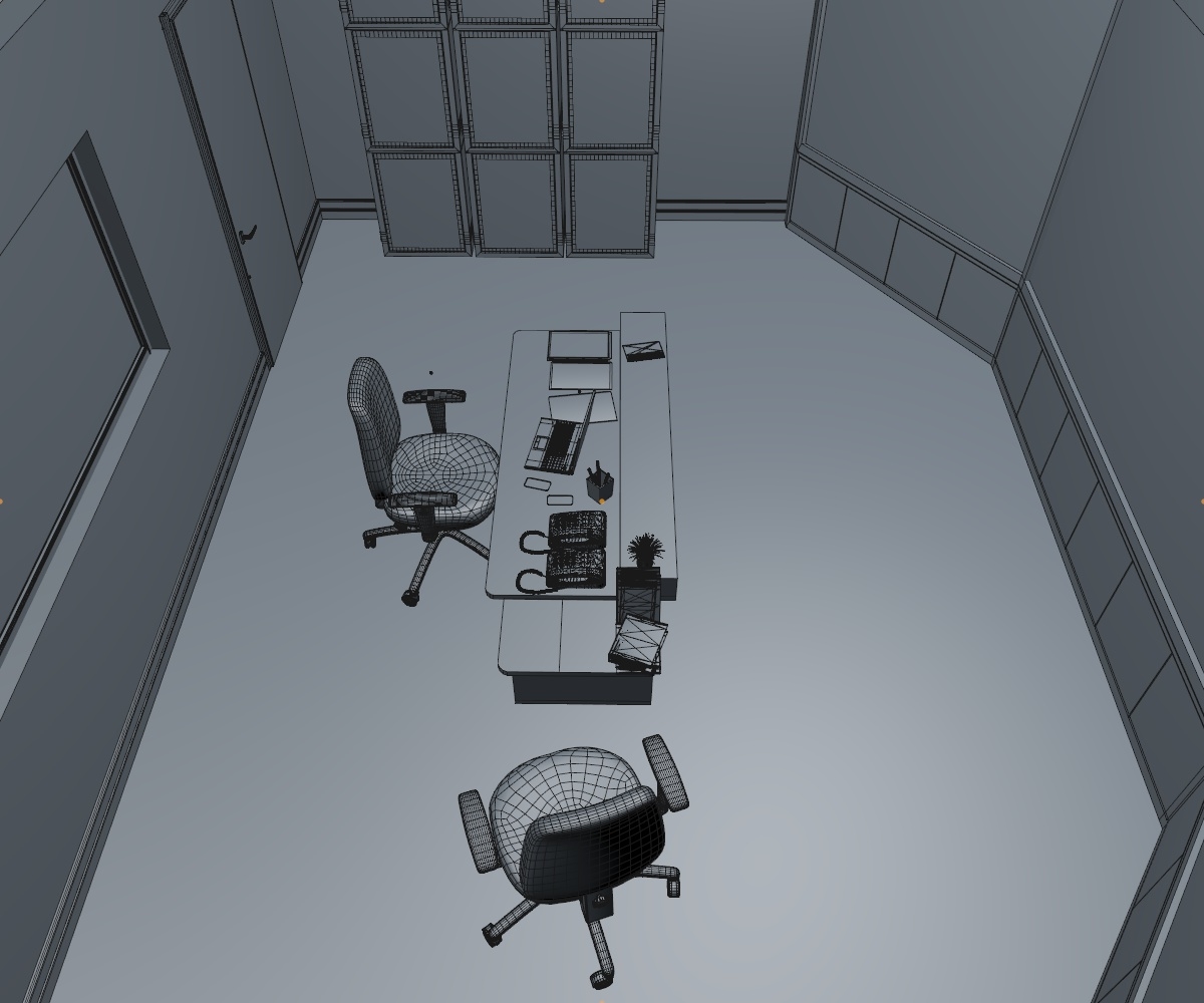surveillance room 3d model