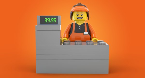 lego cashier 3d max