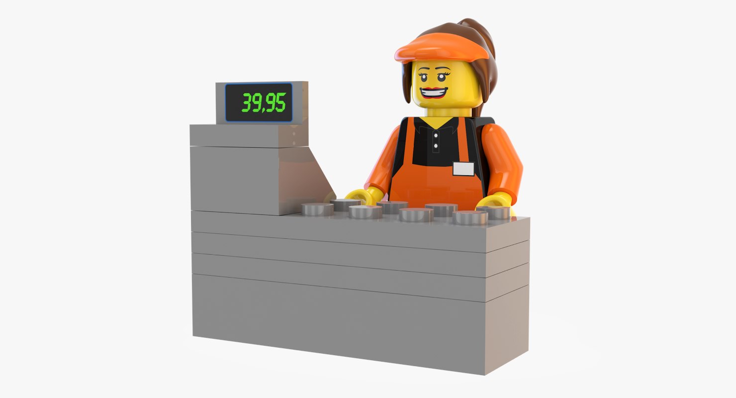 lego cashier 3d max
