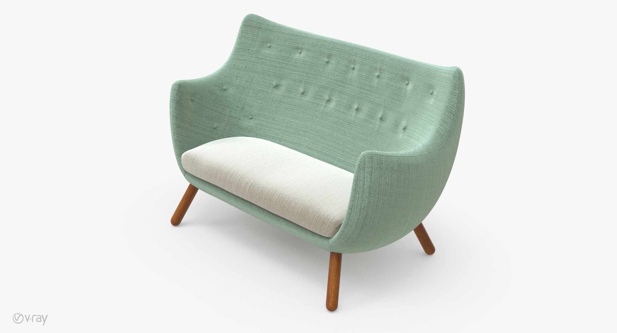 finn juhl poet sofa 3d model