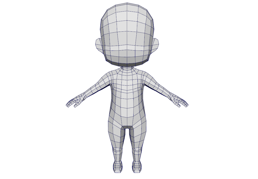 Male Sd Character Base 3d Obj