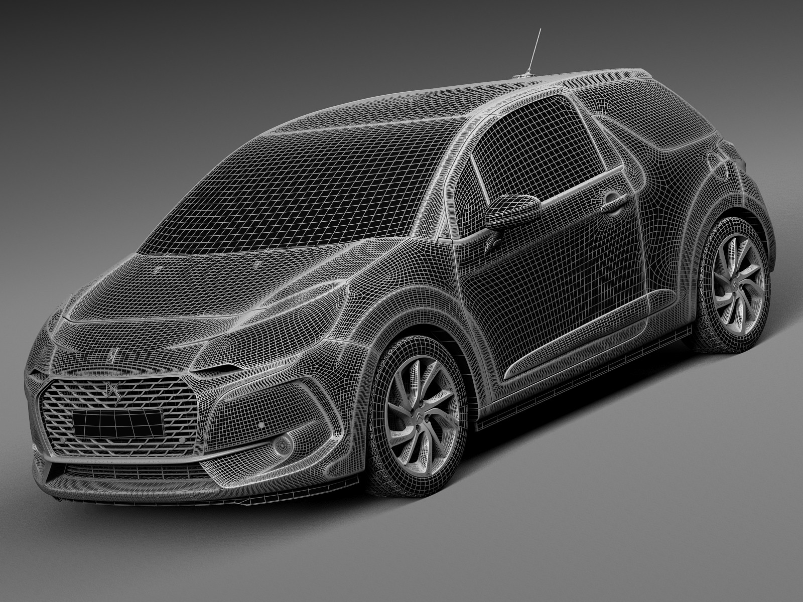 3d model citroen ds3 2016