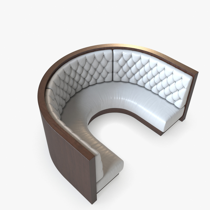 booth restaurant seating 3d model