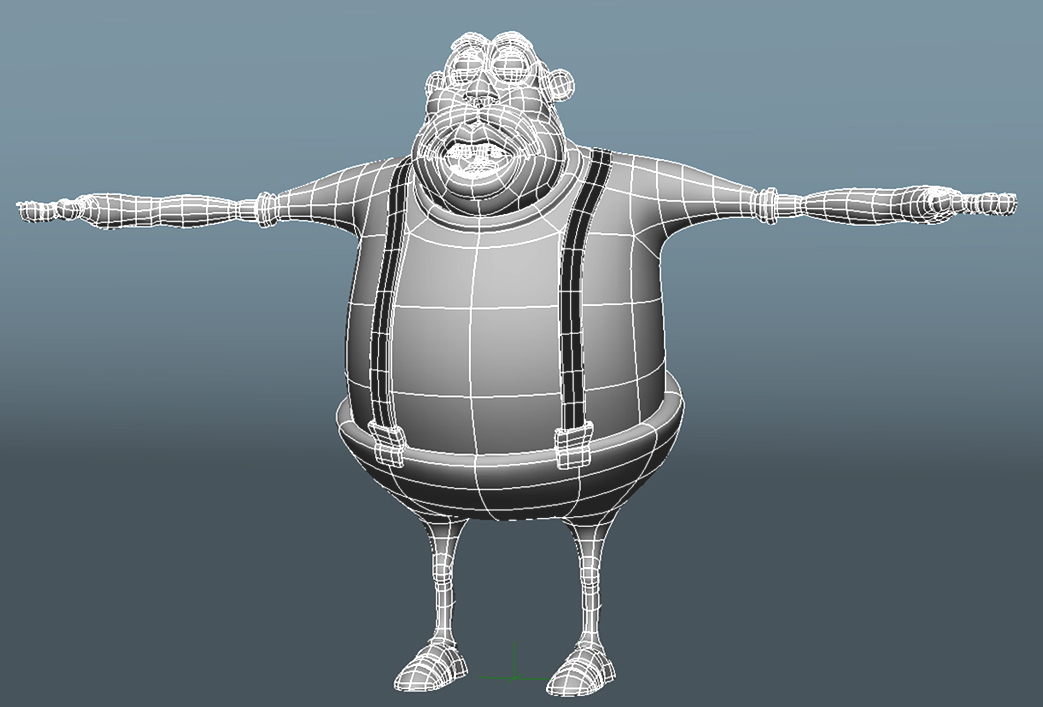 cartoon fat man 3d lwo
