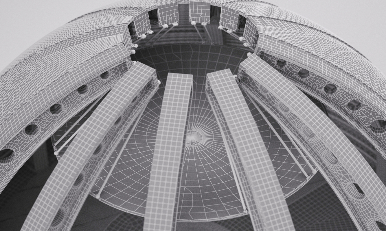 3d model dome architecture 2016 raw